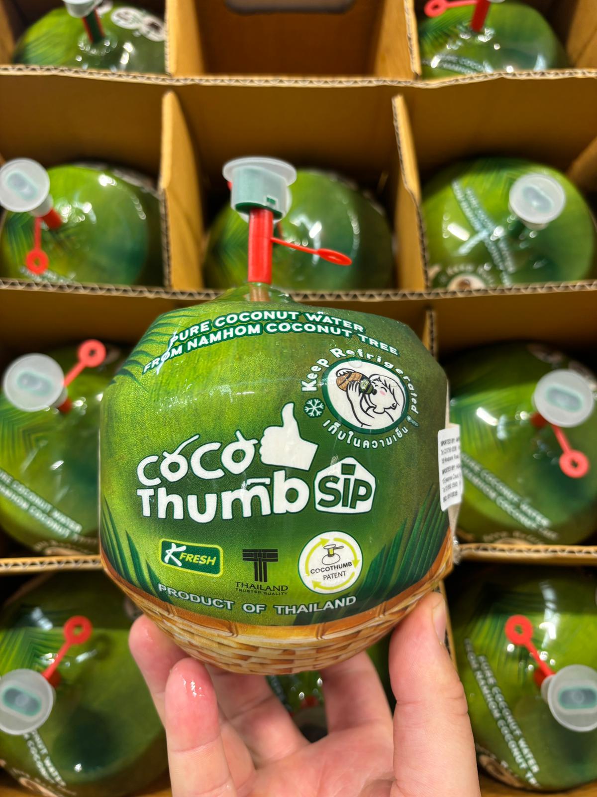 Cocothumb Easy Open Drinking Coconut – Produce Art